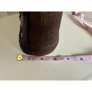 Bags | Woven Abalone Shell Wooden Beaded Choclate Brown Handbag Stamped ...